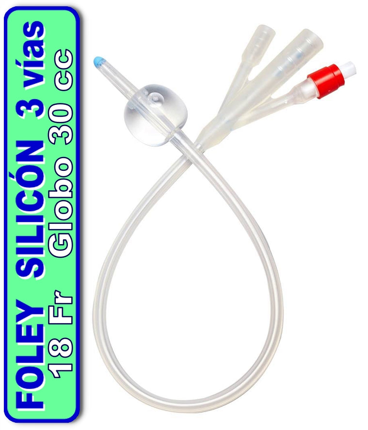 SONDA FOLEY DE SILICON 3 VIAS GLOBO 30 CC VARIOS CALIBRES - SONDA PARA ...