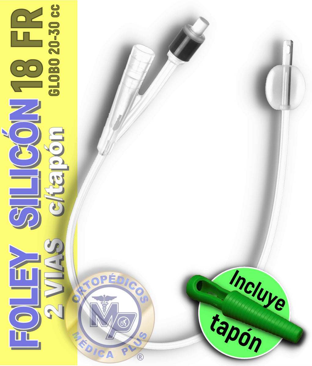SONDA FOLEY SILICON 2 VIAS GLOBO 30 CC DRENAJE URINARIO – ORTOPEDICOS ...