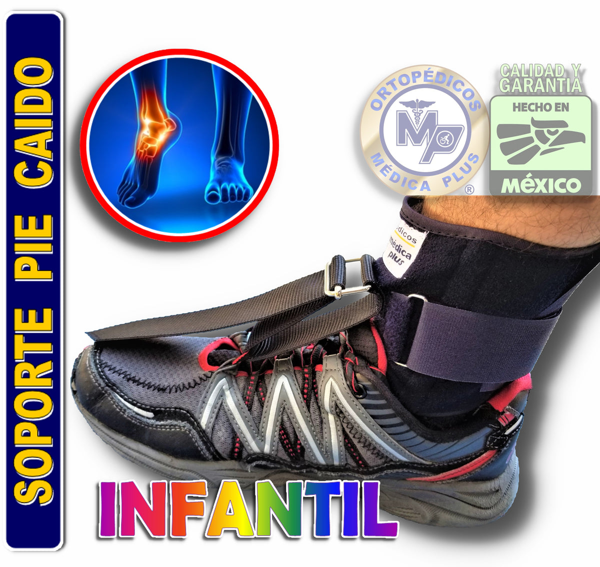 SOPORTE PARA PIE CAIDO - PIE PENDULO O DEBIL – ORTOPEDICOS MEDICA PLUS